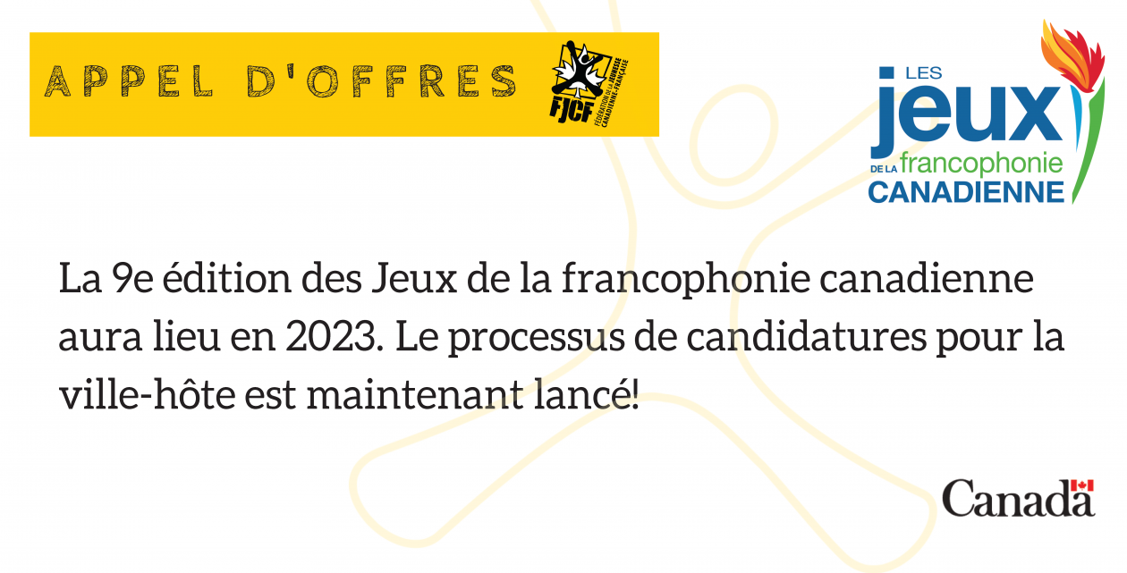 Request for proposals 2023 Jeux de la francophonie canadienne – Les JeuxFC